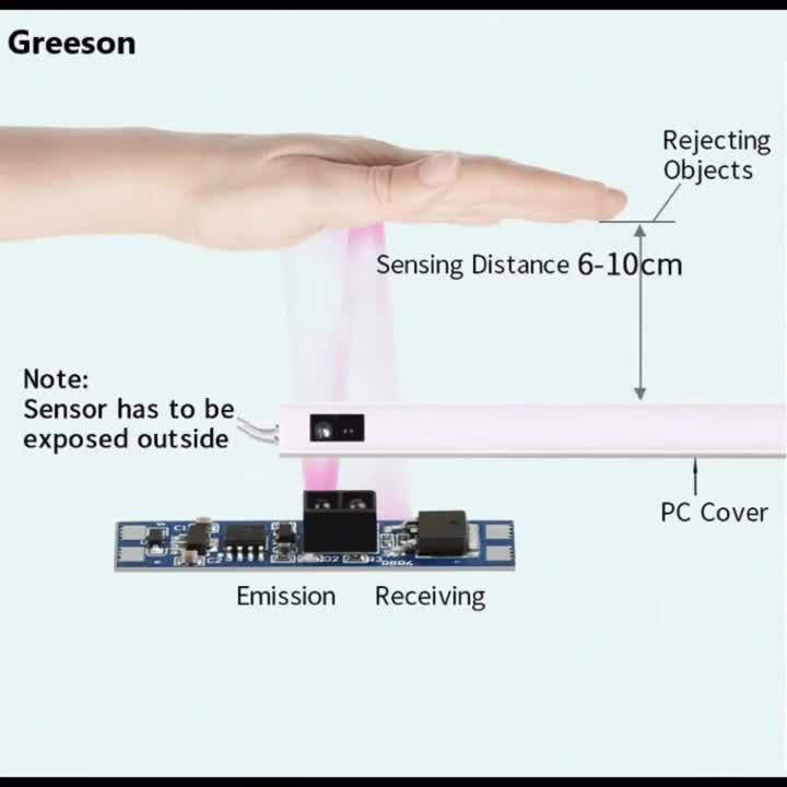 LED infrared sensor switch close to short distance 12v 24V cabinet for ...