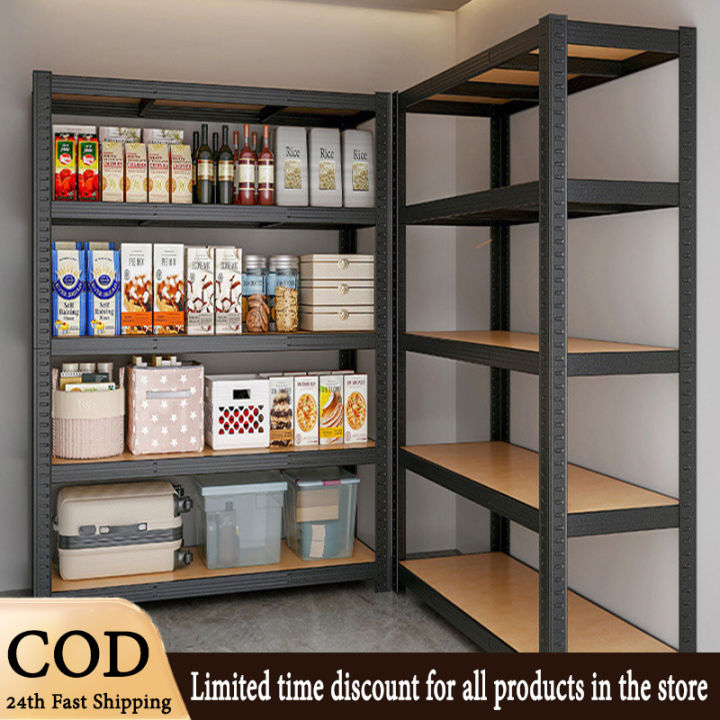 NIOMALL Adjustable Height Steel Rack Boltless Rack 5 Layer Heavy Duty ...