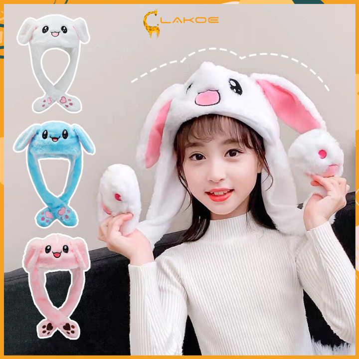 Fashion Moving Funny Ear Up Down Rabbit Hat Cute Bunny Airbag Plush ...
