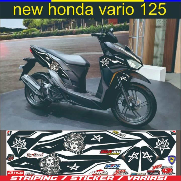 STIKER STRIPING VARIO VARIASI HONDA VARIO 125 NEW GEN 2 SIMPLE POLET GRAFIS VARIASI SETIKER ...