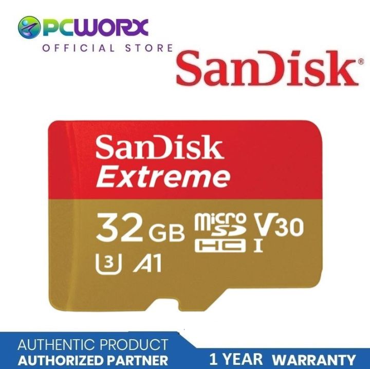 SanDisk 32GB Extreme Micro SD V30 MicroSD card | SDSQXAF-032G-GN6GN | Extreme 32GB Micor SD ...