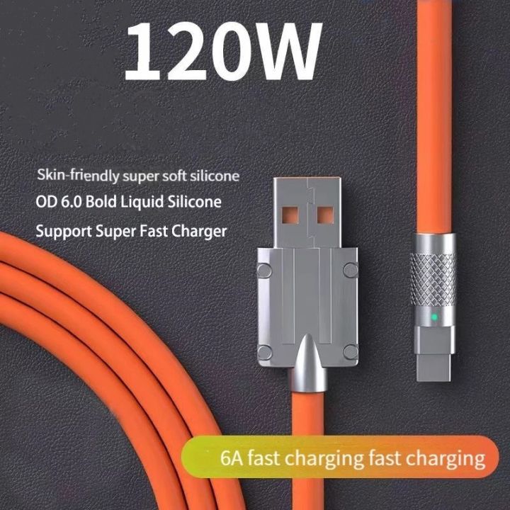 120W Super Fast Charging Cable Plastic Liquid Silicone Micro USB Type-C ...