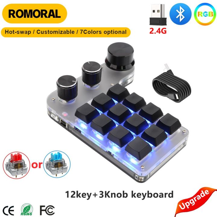 Programming Macro Keyboard 2.4G Receiver USB Mini Program Game ...