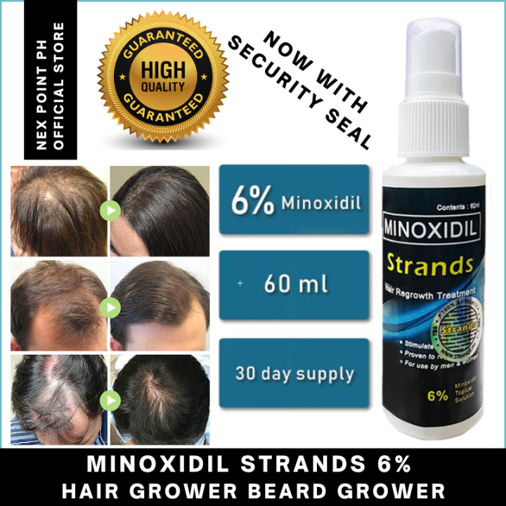 Minoxidil Strands 6% Minoxidil Topical Solution (60ml per bottle) Hair ...