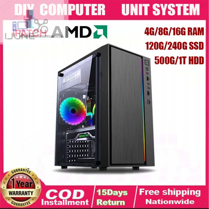 Desktop Computer CPU Computer System Unit Only AMD AMD CPU Only Office ...