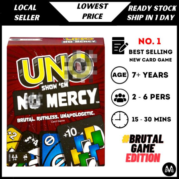 Local Stock Uno No Mercy Card Game Collection Uno All Wild Flip Flex ...