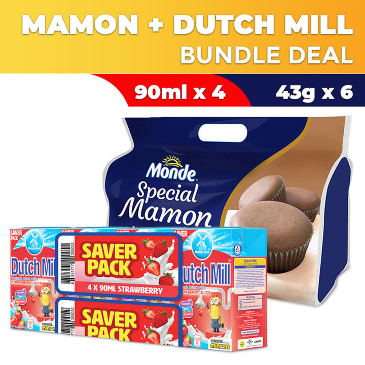 Monde Special Mamon Mocha 43g x 6 + Dutch Mill UHT Yoghurt Drink ...