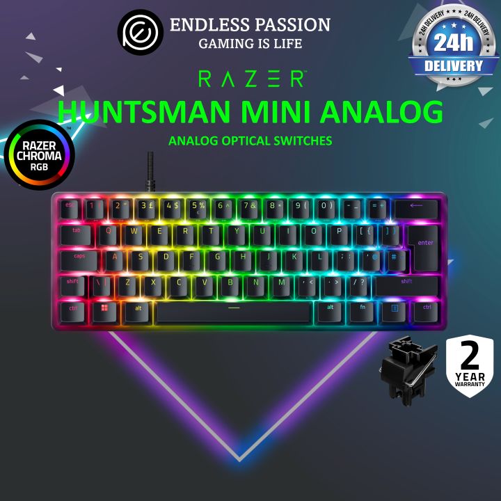 Razer Huntsman Mini Analog 60% Gaming Keyboard: Analog Optical Switches ...