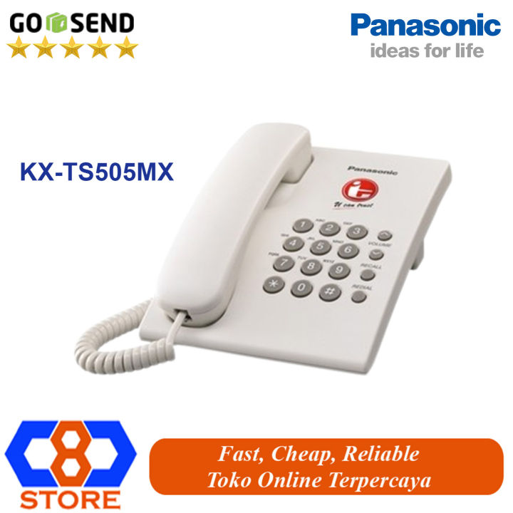 PESAWAT TELEPON PANASONIC KX-TS500MX TS500 ANALOG SINGLE LINE RESMI | Lazada Indonesia