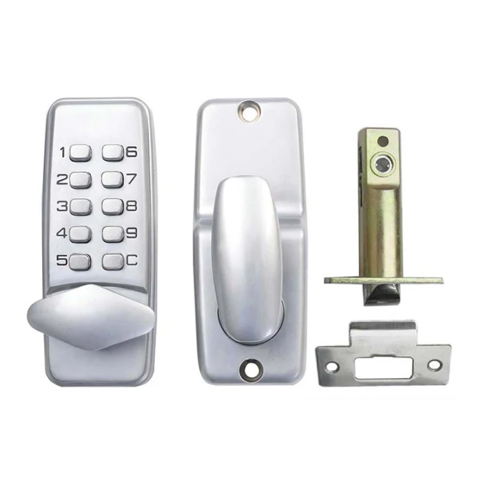Smart Lock Code Keypad Mechanical Lock Keyless Wood Door Lock Anit ...