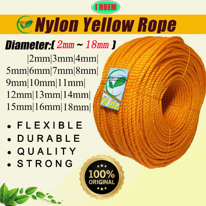 100M high quality Nylone rope 2 10 16 18mm nylon rope heavy duty 10-200M polyethylene rope lubid ...