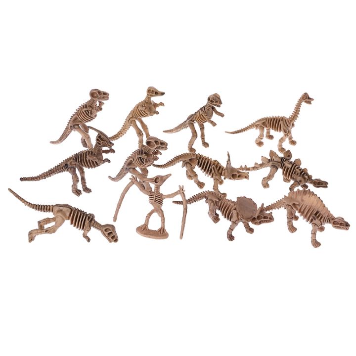 12pcs Dinosaur Skeleton Fossils Assorted Bones Figures Toys Kids ...