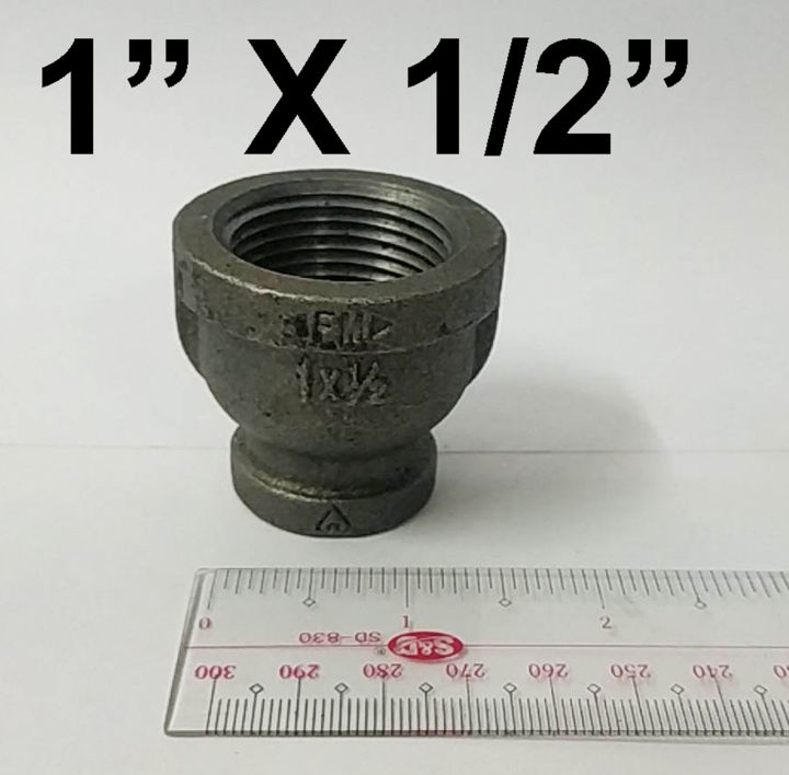 MECH BI BELL REDUCER 1" X 1/2" SCH40 STANDARD BLACK IRON THREADED SCREW ...