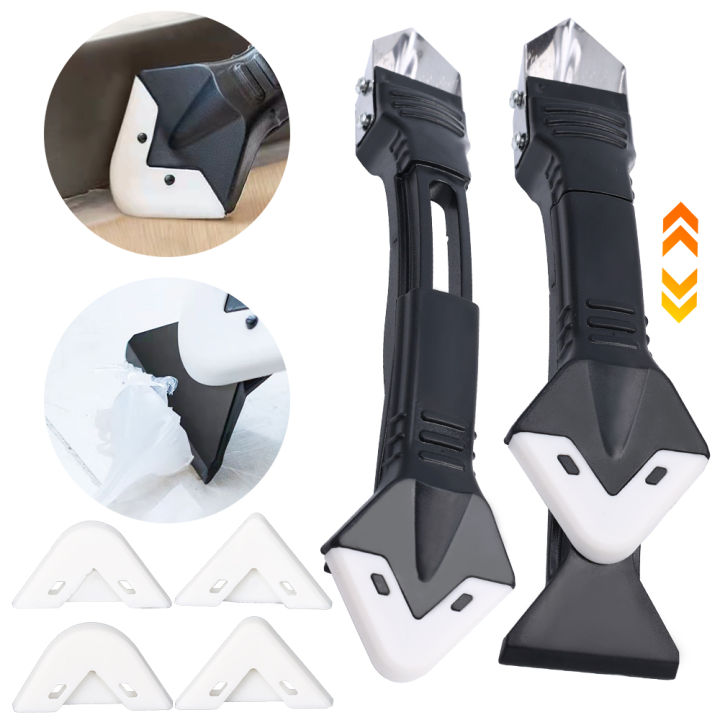 Silicone Scraper Remover Glue Angle Beauty Scraper 5 in 1 Grout Scraper ...