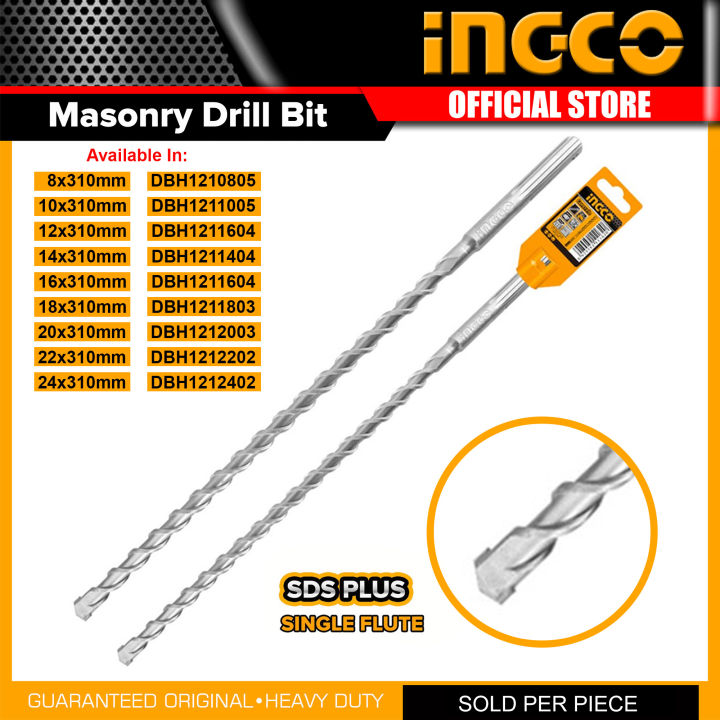 INGCO SDS Plus Masonry Drill Bit Single Flute 310mm SOLD PER PIECE IHT ...