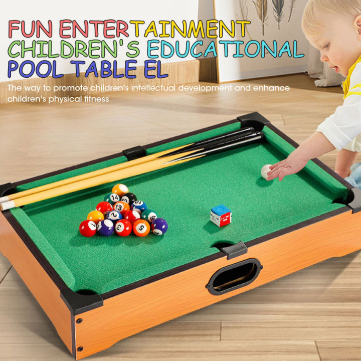 Mini Pool Table,Mini Wooden Billiards Table With 16 Balls, 2 Cues ...