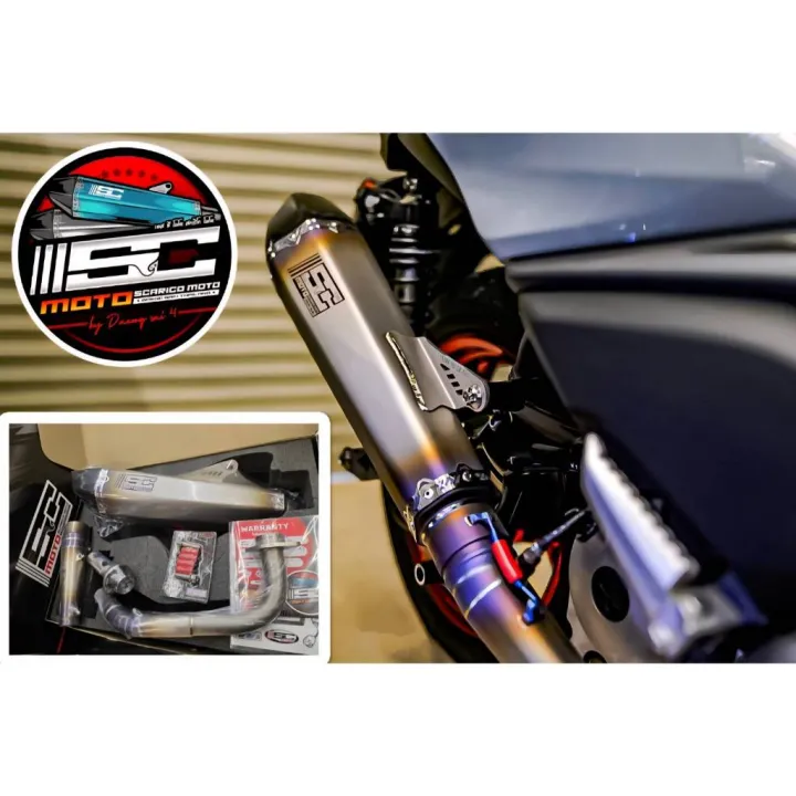 ท่อ SC Moto Full Titanium รุ่น DK1 (เเท้100%) - Forza 350 - X-max300 ...