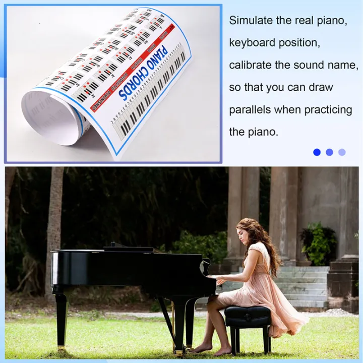 【Latest model】Piano Chords Chart Key Music Graphic Exercise Poster ...