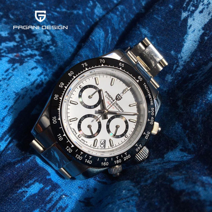 PAGANI DESIGN 2024 New Ice Blue Men Watches Sports Japan VK63 Quartz ...