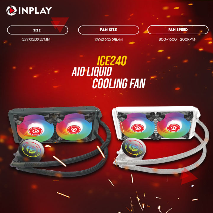 Inplay ICE-240 | White | AIO Liquid Cooling Fan White | Inplay by EJD ...