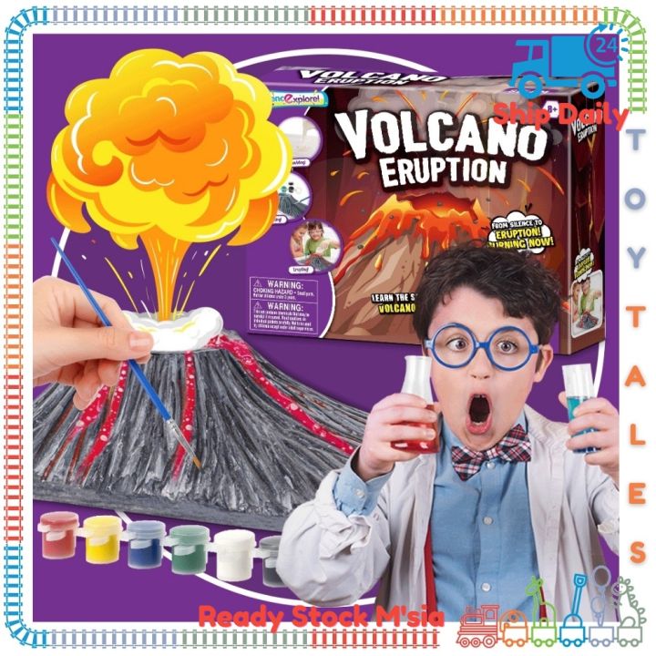 Volcano Eruption Kids Science Experiment Kit [ DIY Plaster Painting ...