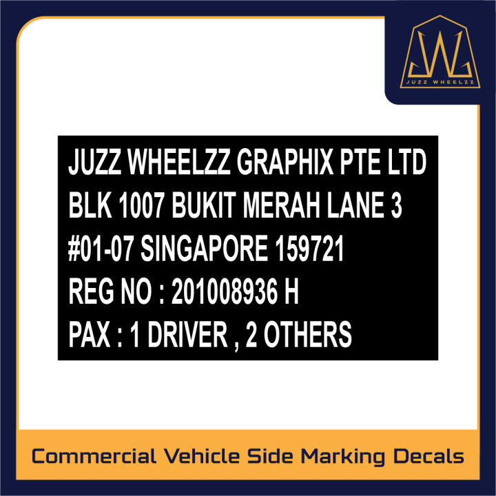 Commercial Vehicle Side Markings / Van, Lorry, Truck Side Identity ...