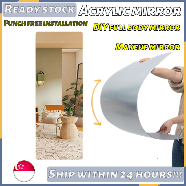 SG READY/STORK The Mirror Falls To The Ground Soft Mirror Wall-Sticking ...