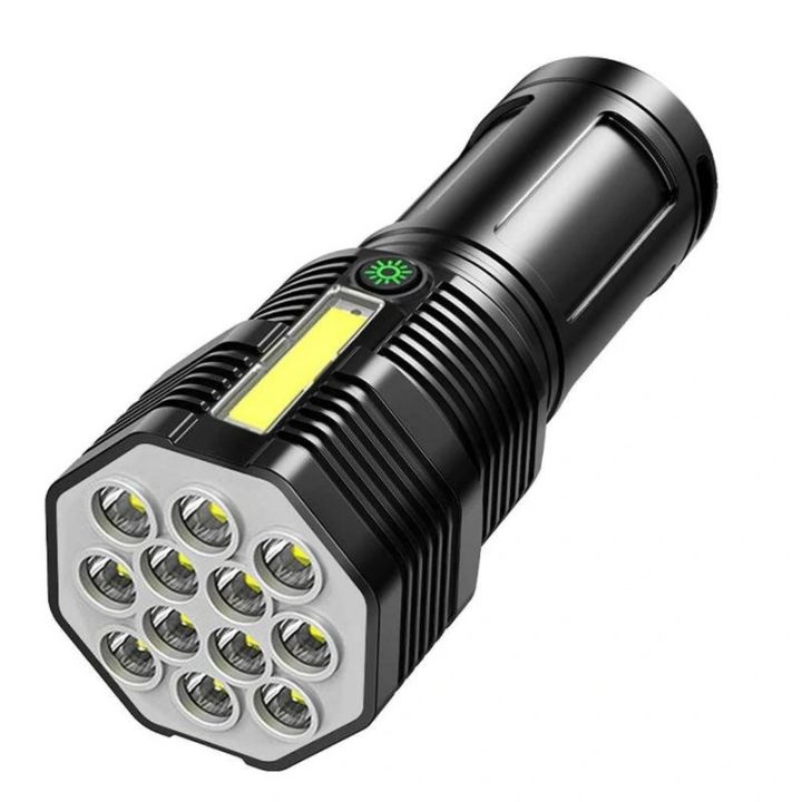 12LED Ultrabright Outdoor Home Portable LED Flashlight USB Charging ...
