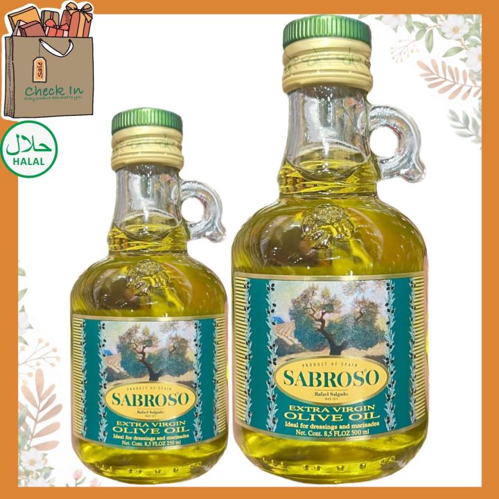 พร้อมส่ง ค่าส่งถูก SABROSO EXTRA VIRGIN OLIVE OIL 250ml - 500ml ซาโบรโซ ...