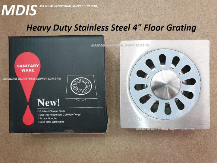 Heavy Duty Stainless Steel SUS304 4 Inch X 4 Inch Floor Grating Set | Lazada
