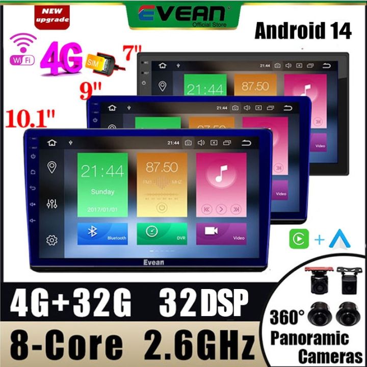 Evean 4G 32G Octa Core Android Player Car Radio Wireless Carplay ...