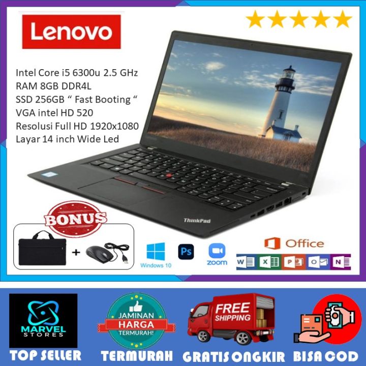 Lenovo ThinkPad T460 Business Laptop i5-6300u 2.5GHz 8GB RAM 256GB SSD ...
