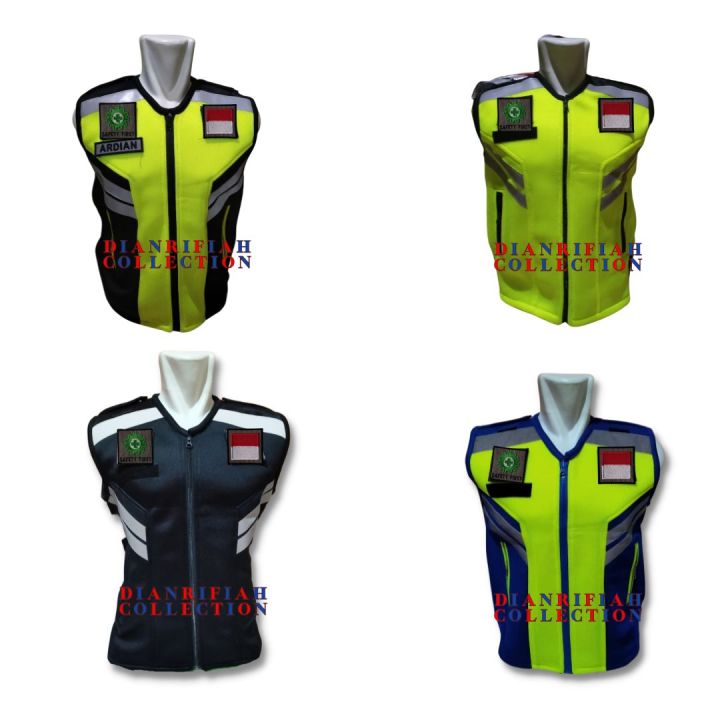 Rompi Safety Bahan Double Mess | Rompi Multifungsi | Rompi Lapangan ...