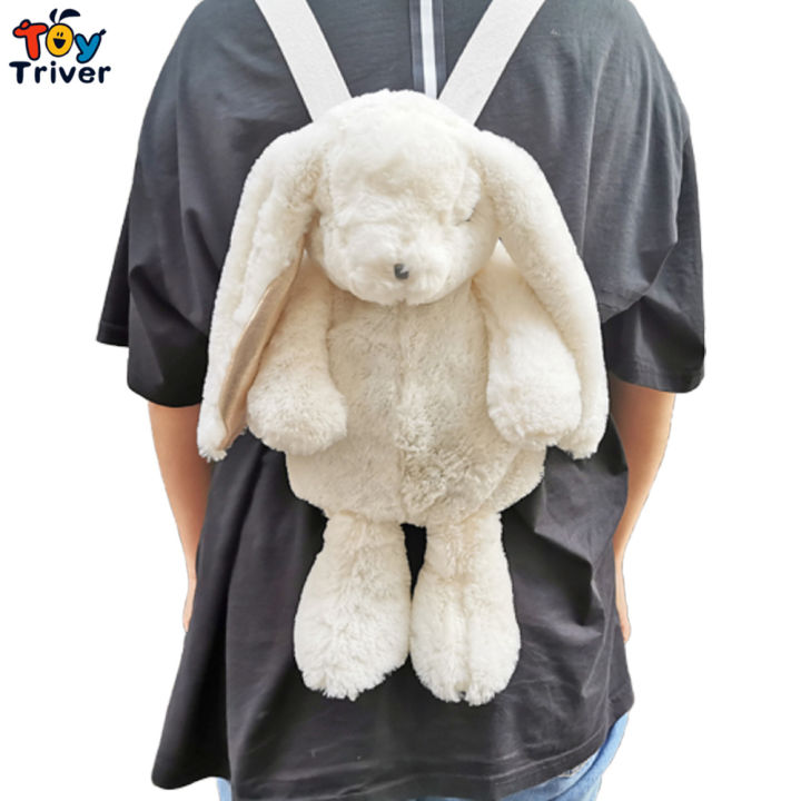 Kawaii Japanese White Rabbit Bunny Backpack School Shoulder Bag Plush ...