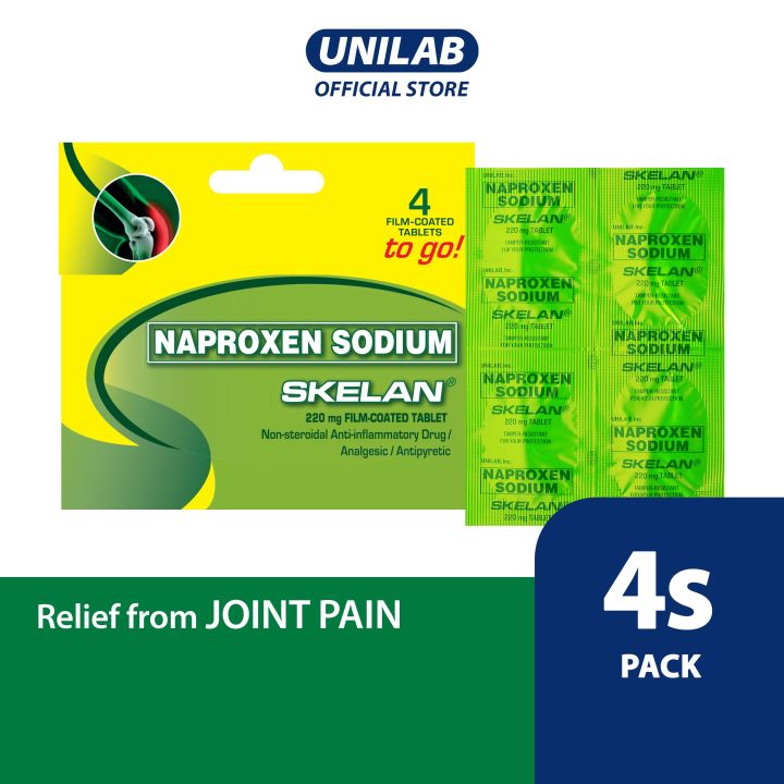 Unilab Skelan 220 mg 4 Tablets - Fast and Long-Lasting Relief From Pain ...