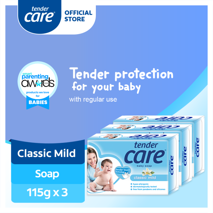 Tender Care Classic Mild Hypo-Allergenic Baby Soap 115g, Pack of 3 ...