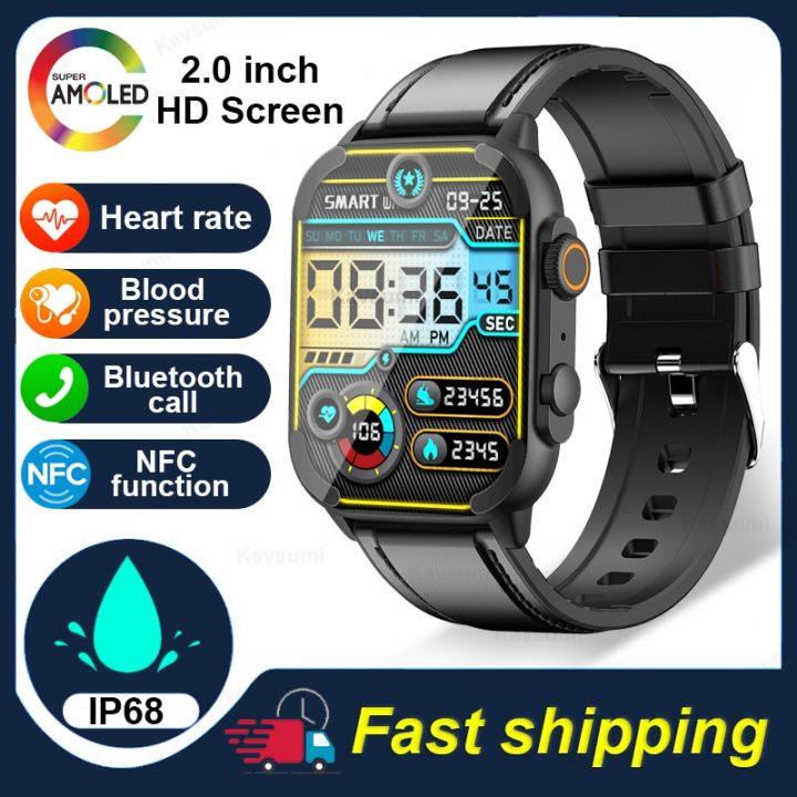 2024 HK95 อัลตร้าสมาร์ทนาฬิกาสำหรับผู้ชายและผู้หญิง NFC AMOLED หน้าจอสมาร์ทนาฬิกาบลูทู ธ โทร ...