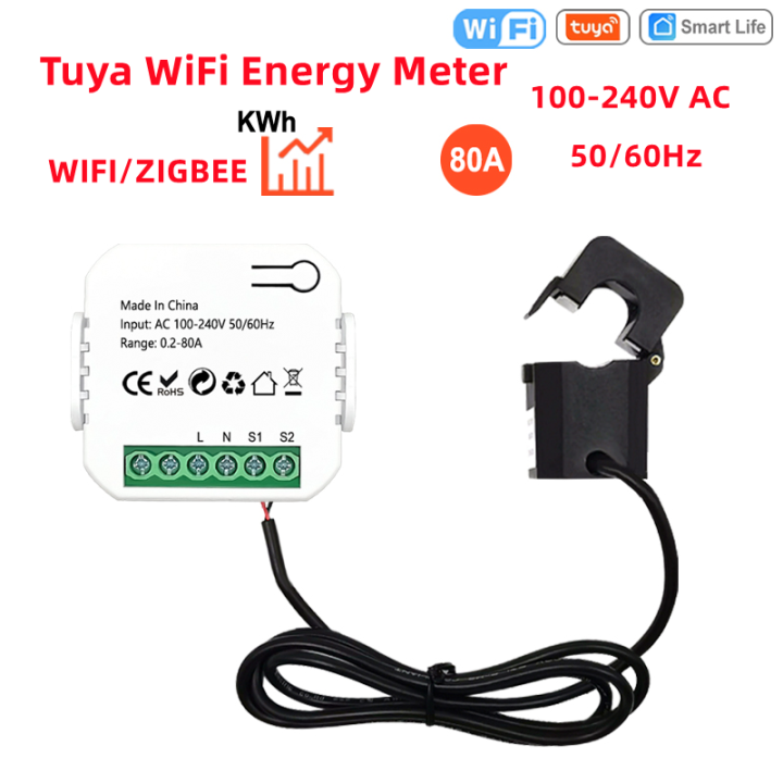 E Life Smart Store Tuya Smart Life WiFi Digital Energy Meter 80A with ...