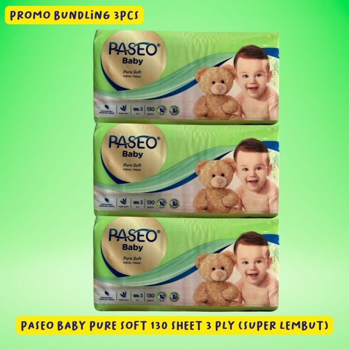 Paseo Baby Tissue Bayi Puresoft Pack 130 Sheets [3 Packs] | Lazada ...