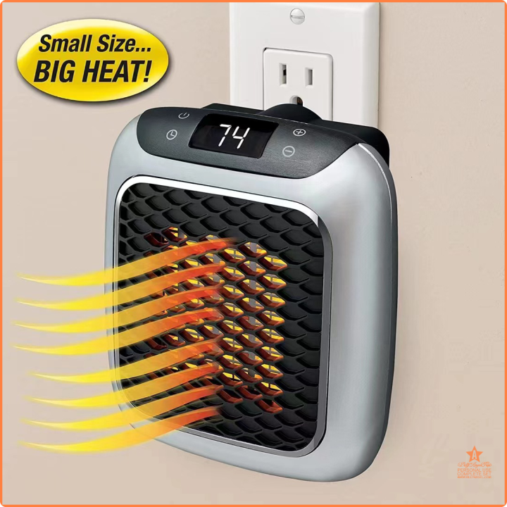 [op004] Wall Mounted Mini Wireless Remote Control Electric Air Heater ...