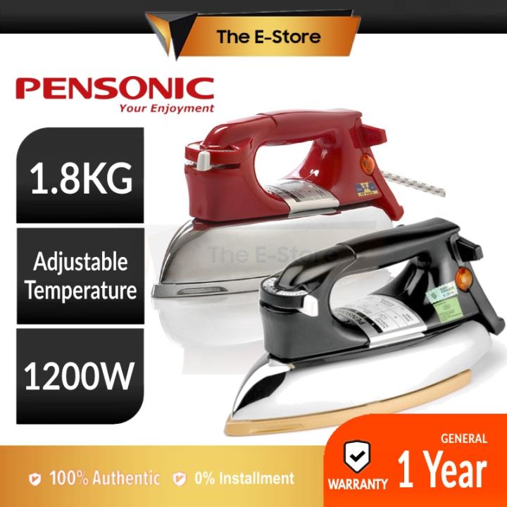 Pensonic Heavy Weight Dry Iron (1.8KG - 1200W) | PI-500 PI-600 PI-6001 ...