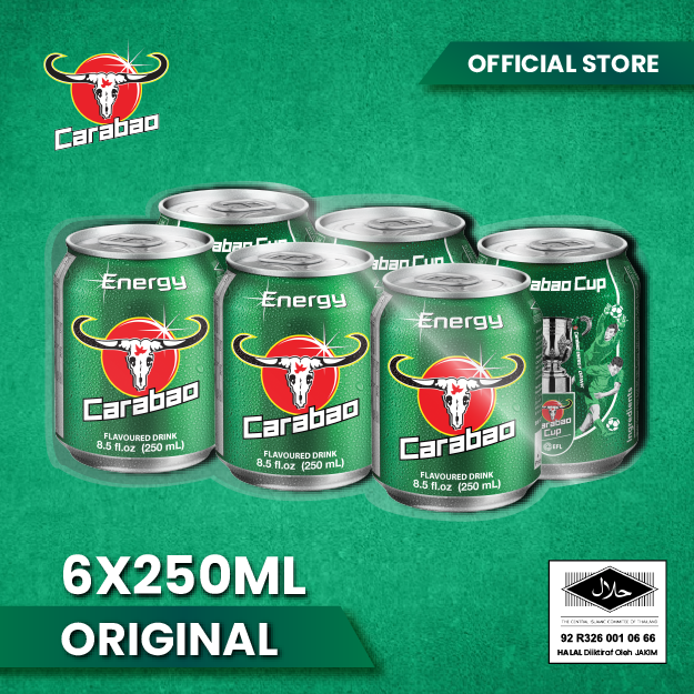 Carabao Energy Drink Original 6 x 250ml Minuman Tenaga Carabao | Lazada