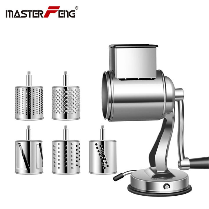 Rotary Grater Food Mills Nut Grinder With 5 Drum Blades for Cheese ...