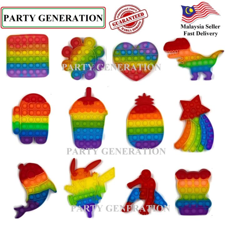 [READY STOCK] Push Popit Bubble Sensory Fidget Toy Autism Squishy ...