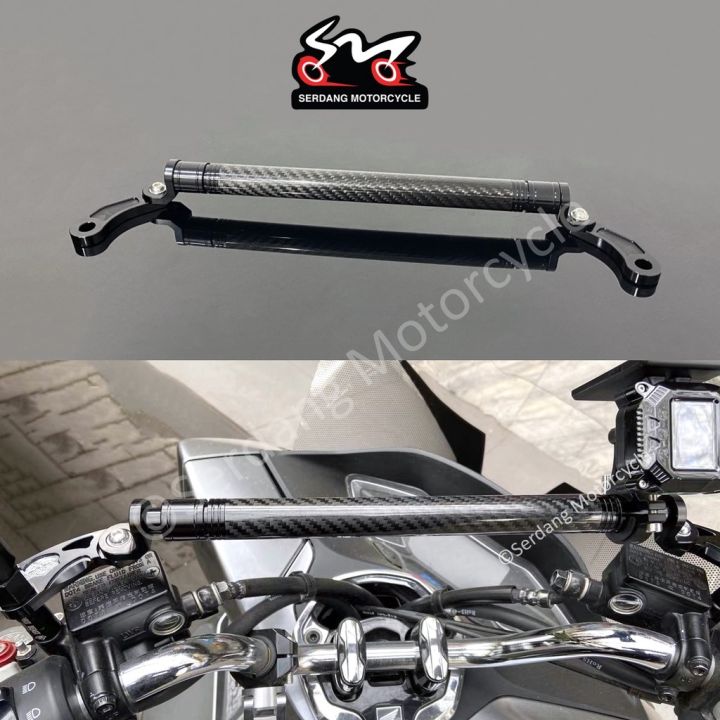 Premium Carbon Fiber Navigation Bar Motorcycle Scooter Handle Cross Bar ...