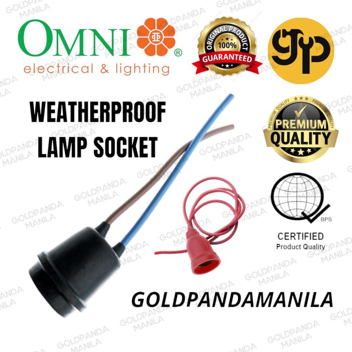 Original Omni Weatherproof Rubber Socket, E27, E12, Goldpandamanila ...