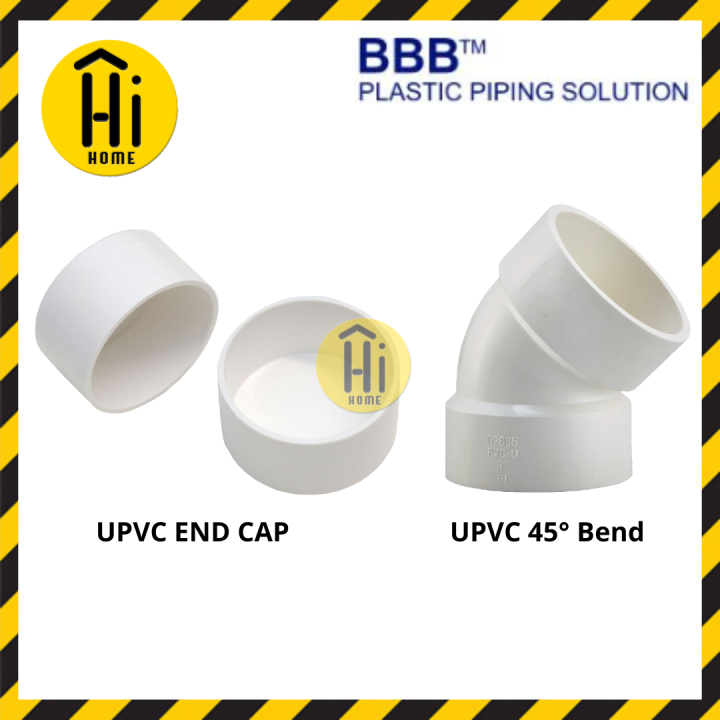 UPVC 45° Bend End Cap Pipe Fitting Connectors Water Pipe Garden Irrigation Water Pipe Connector ...