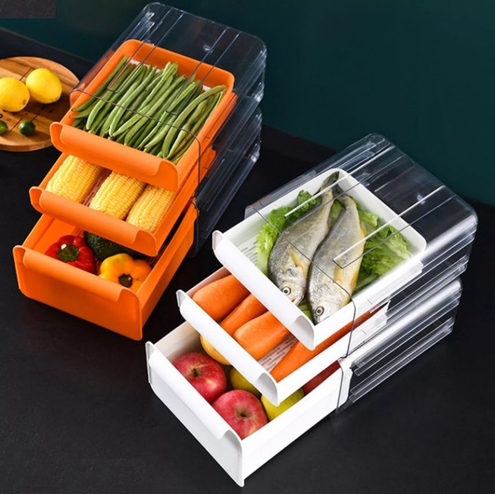 Activebae Single Double Layer Multipurpose Kitchen Fridge Organizer ...