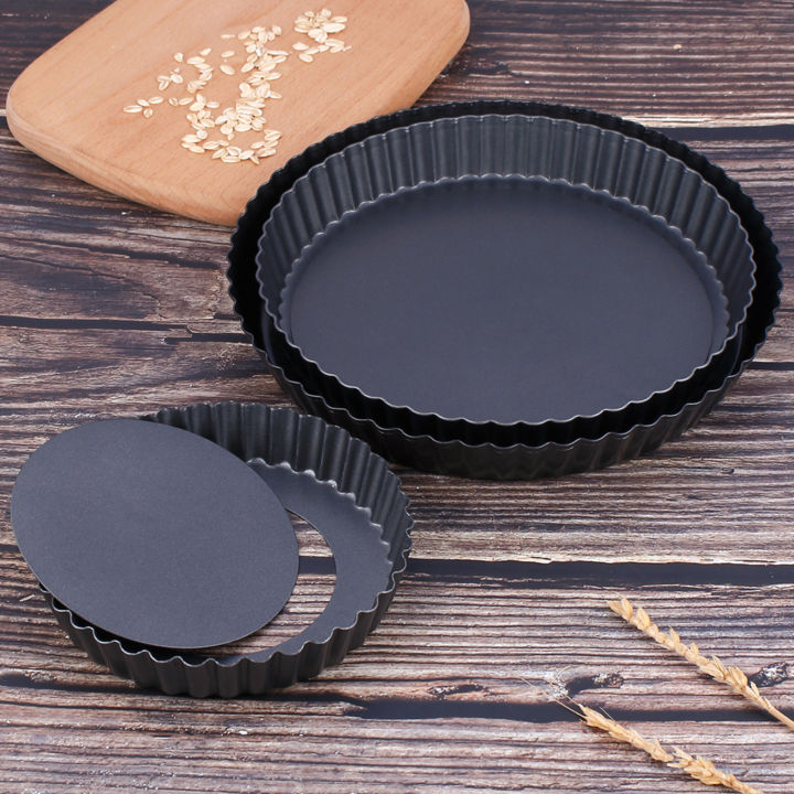 6/8/9 Non-stick Carbon Steel Round Bottom Baking Tray Pizza Pie Plate ...