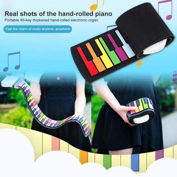 Flexible Rainbow Keyboard Hand Beginner Friendly Heavy-duty Musical 49 ...